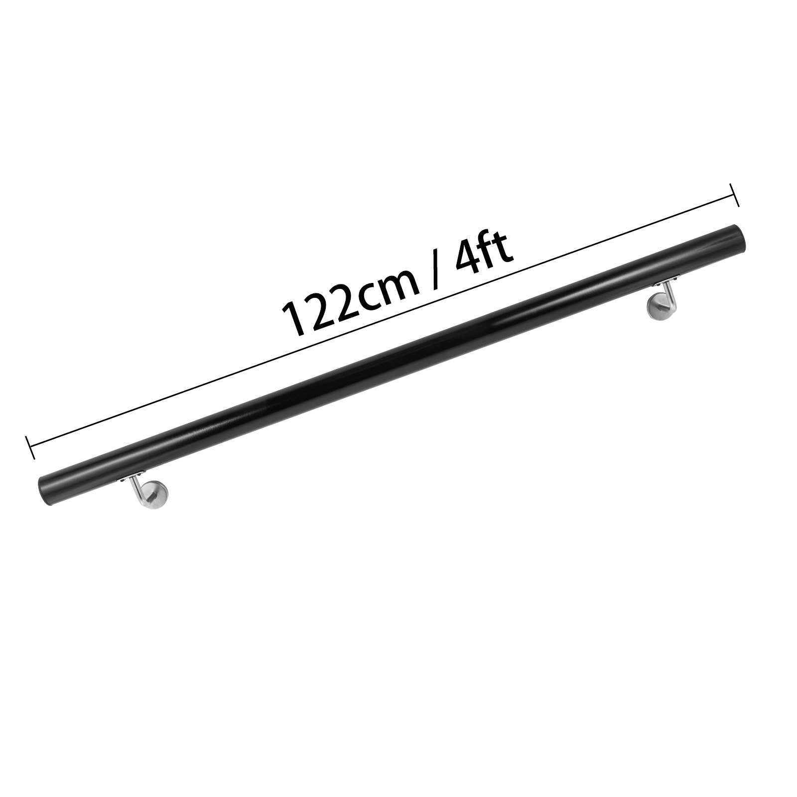 Stair Handrail Stair Rail 4ft Aluminum Alloy Handrail For Stairs 200lbs ...