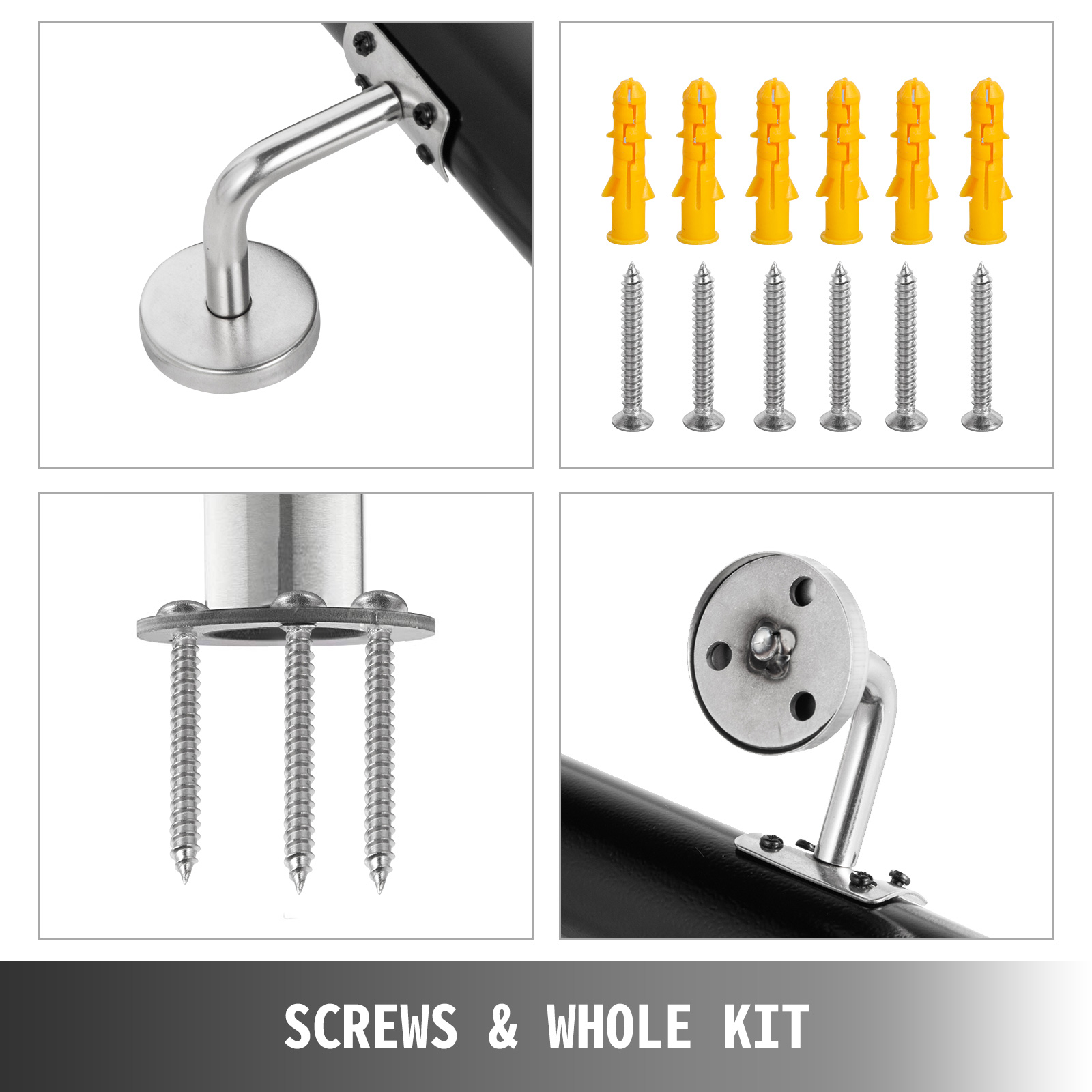 Stair Handrail Stair Rail 4ft Aluminum Alloy Handrail For Stairs 200lbs ...