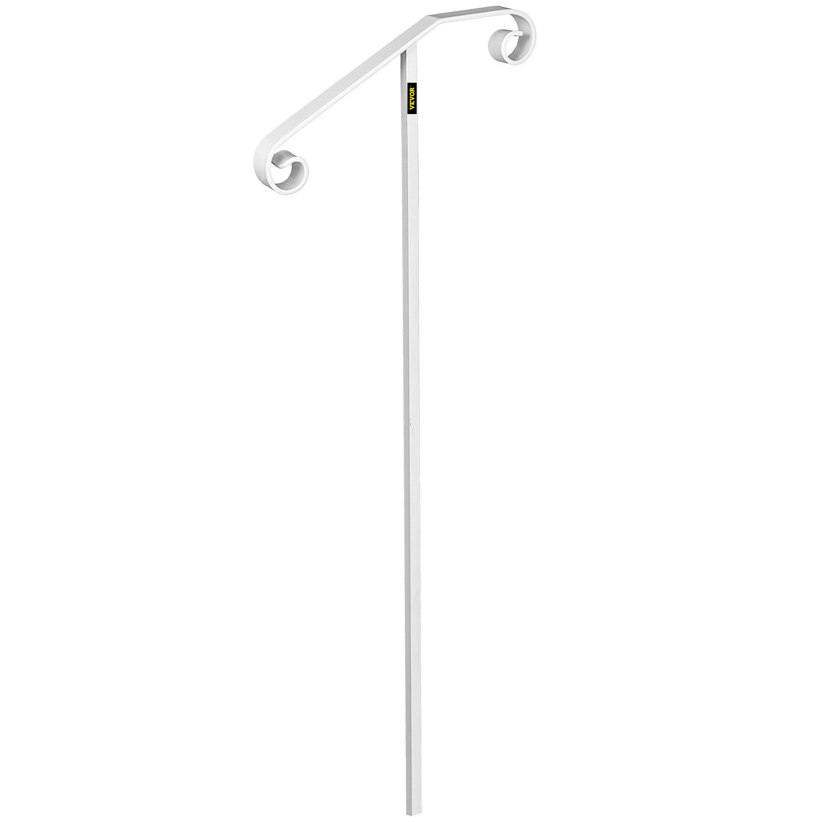 VEVOR Single Post Handrail Wrought Iron Post Mount Step Grab Supports ...