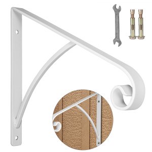 Iron Grab Rail Handrail Railing f/1-2 Steps White Stairs Support Bar ...