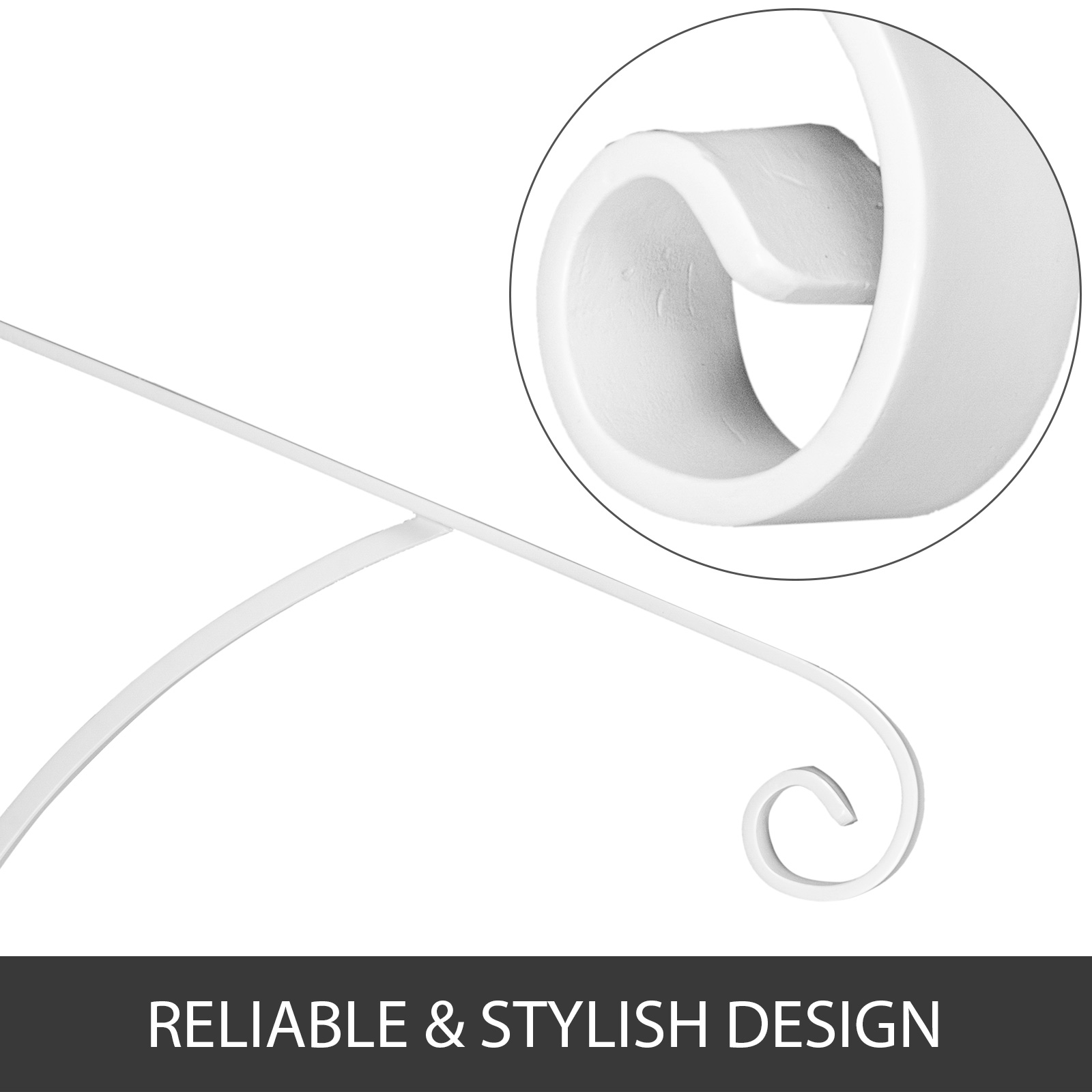 Iron Grab Rail Handrail Railing f/1-2 Steps White Stairs Support Bar ...