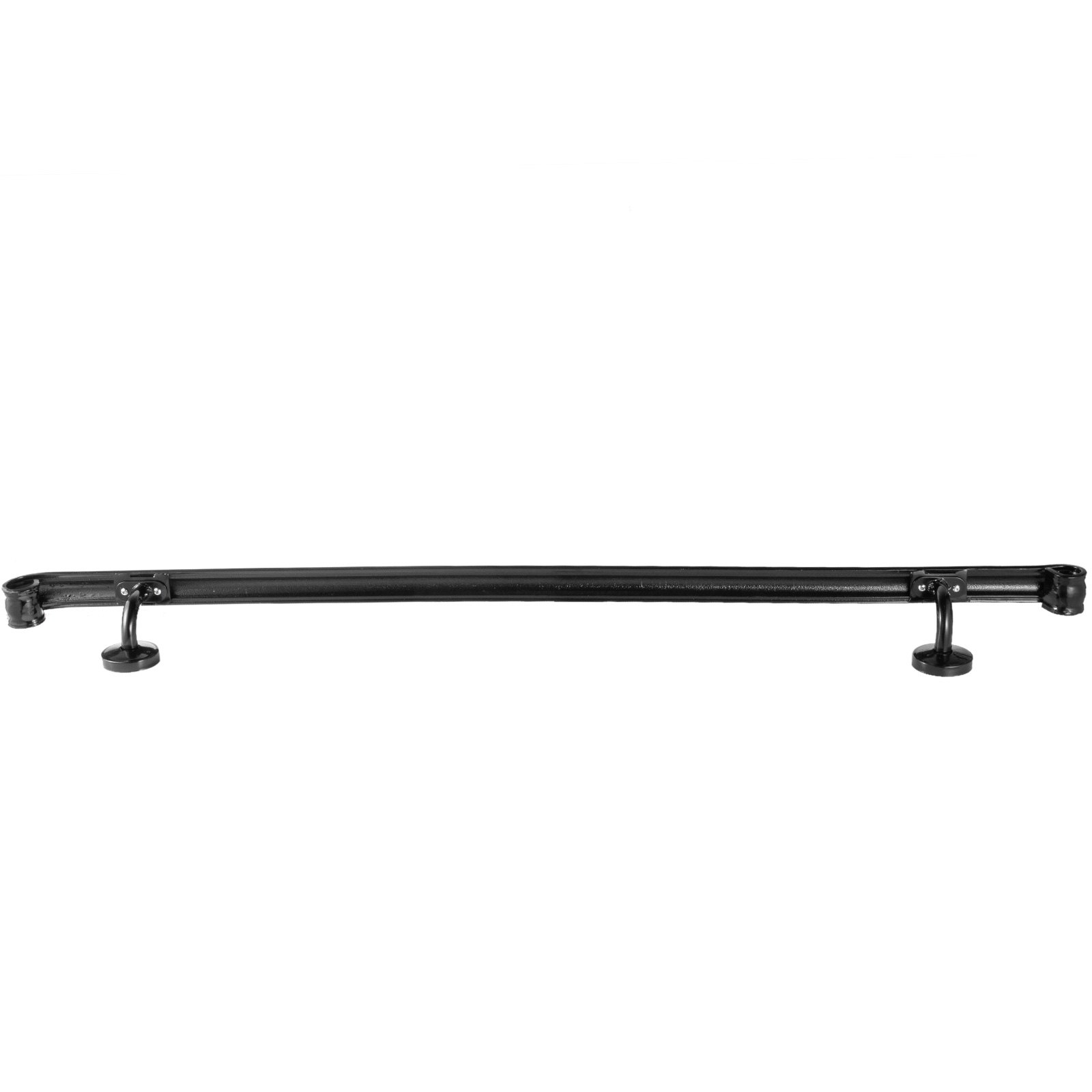 VEVOR Three Step 3ft Length Modern Black Wrought Iron Indoor Handrail ...