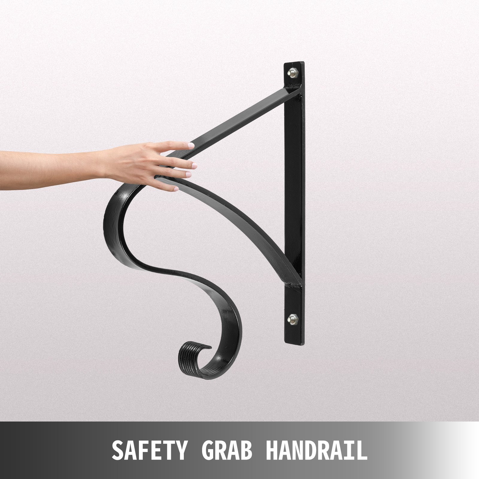 VEVOR Wrought Iron Handrail Wall Mounted Hand Railing, Black | VEVOR US