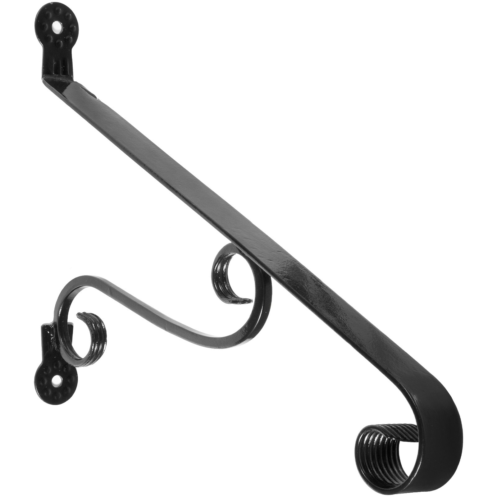 Handrail for Outdoor 1 Step Wrought Iron Handrail Curl Shape Porch Deck ...
