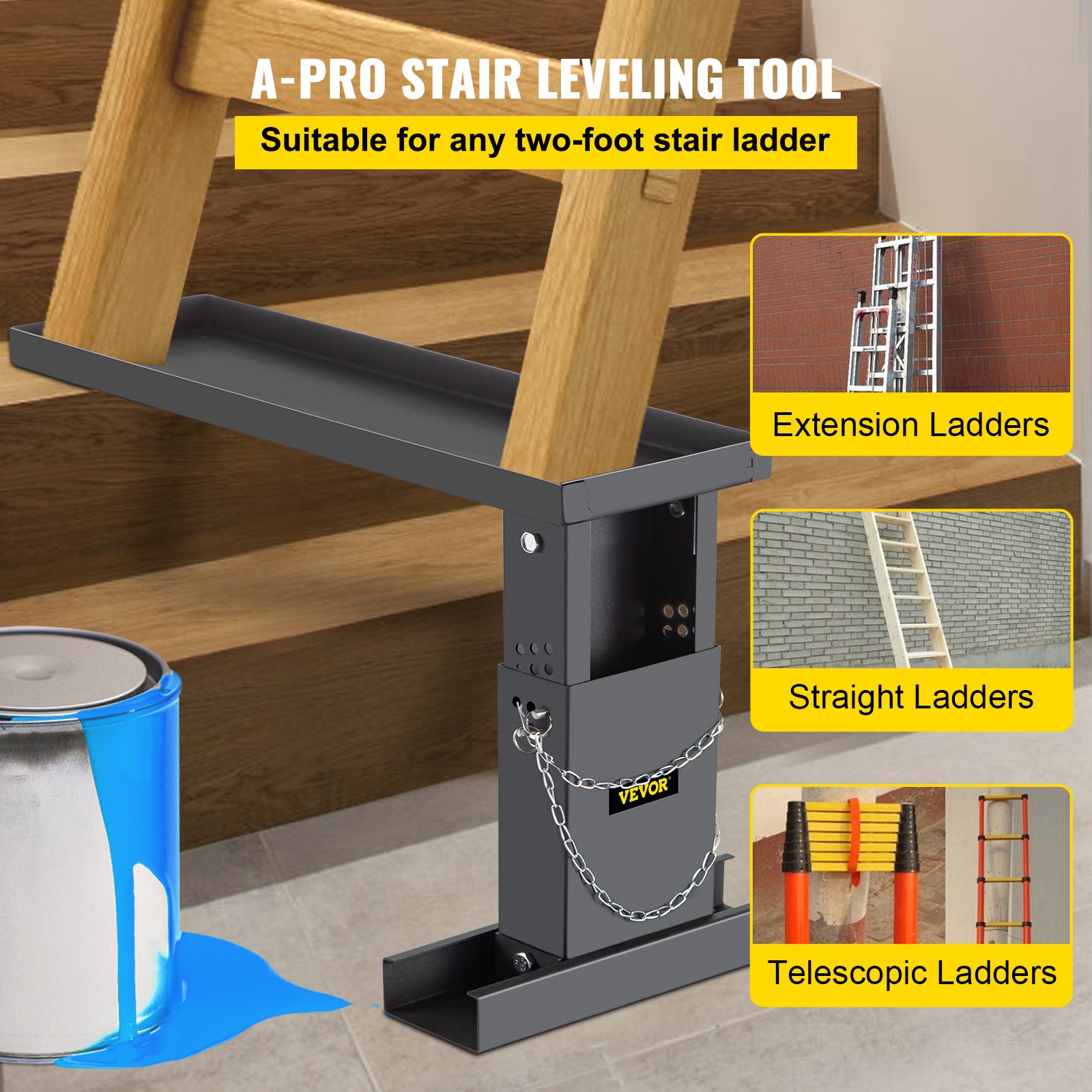 Vevor Ladder Aide Extension Ladder Leveler 23.4x7.6-inch Leveling Tool ...