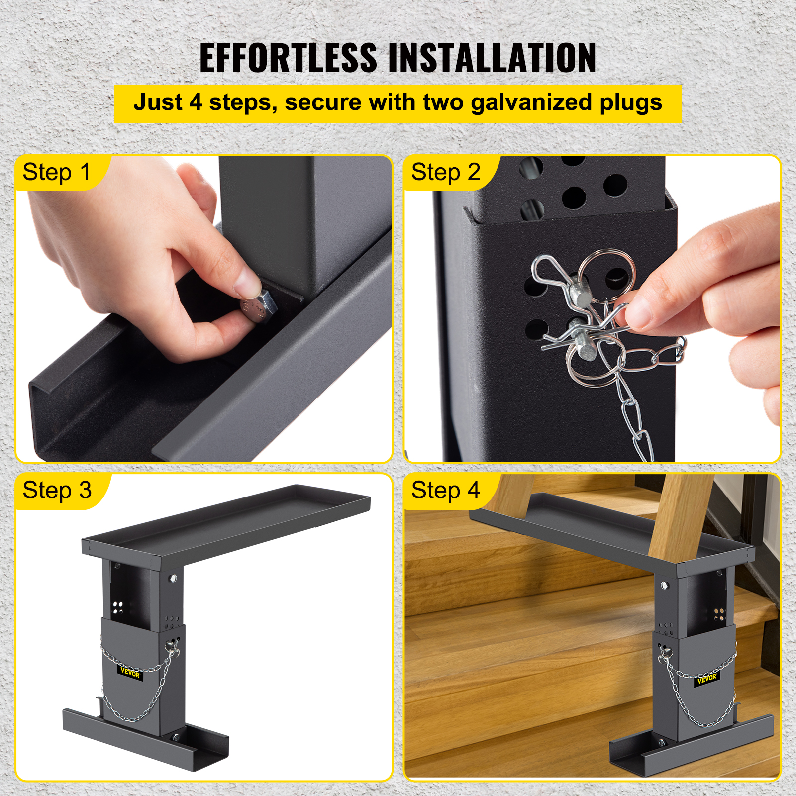 Vevor Ladder Aide Extension Ladder Leveler 23.4x7.6-inch Leveling Tool ...