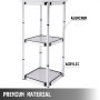 41.7" Spiral Tower Display Case Square Aluminum 10 Clear Panels Retail ...