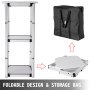 41.7" Spiral Tower Display Case Square Aluminum 10 Clear Panels Retail ...
