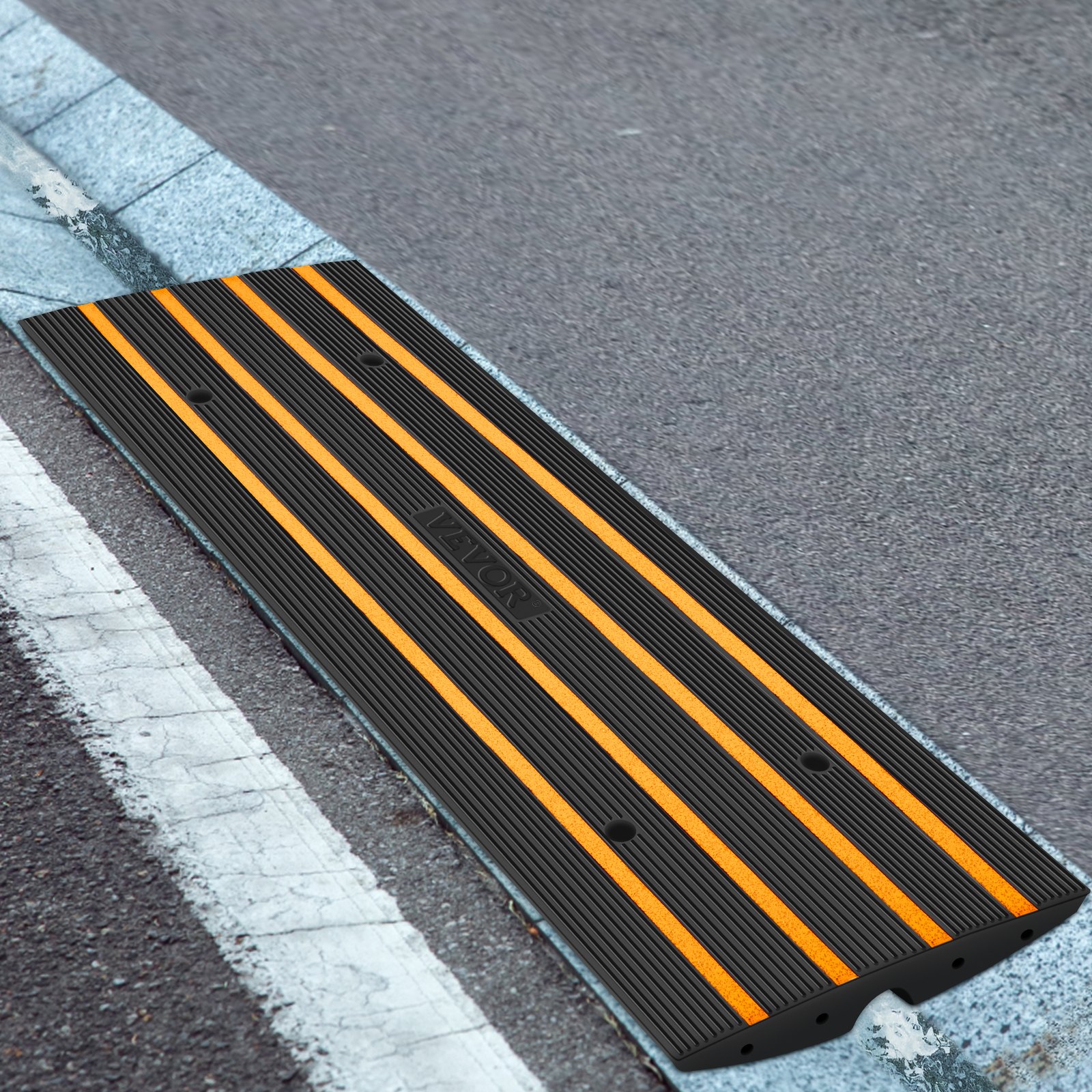VEVOR Driveway Curb Ramp, 2 Pack 1 Channel Curb Bridge, 22046 Lbs ...