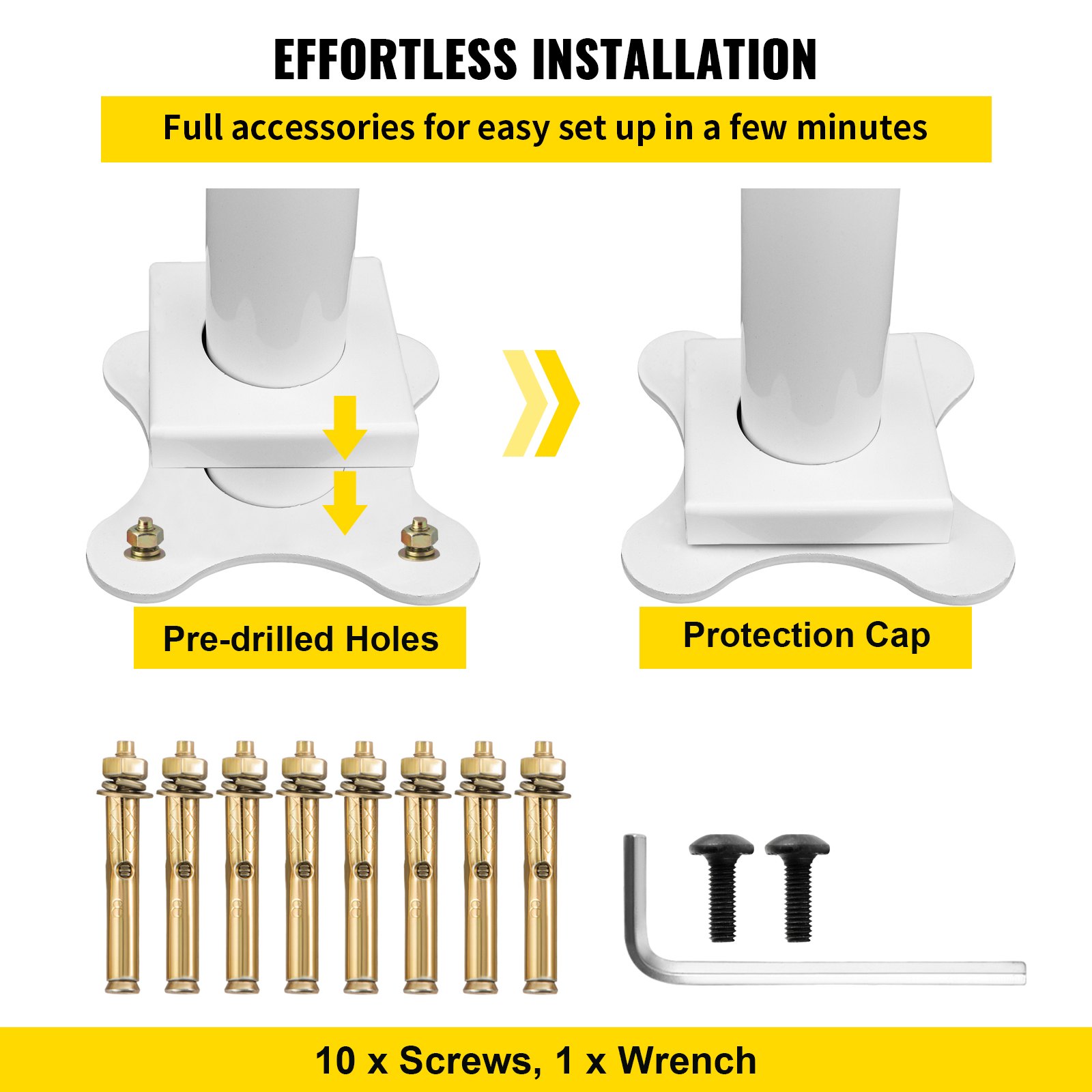 VEVOR Outdoor Stair Railing Kit, 3 FT Handrails 2-3 Steps, Adjustable ...