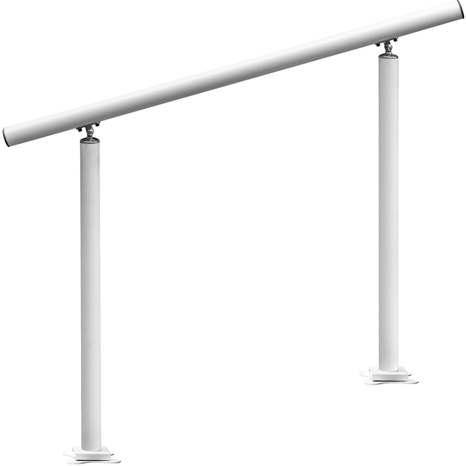VEVOR Outdoor Stair Railing Kit, 3 FT Handrails 2-3 Steps, Adjustable ...