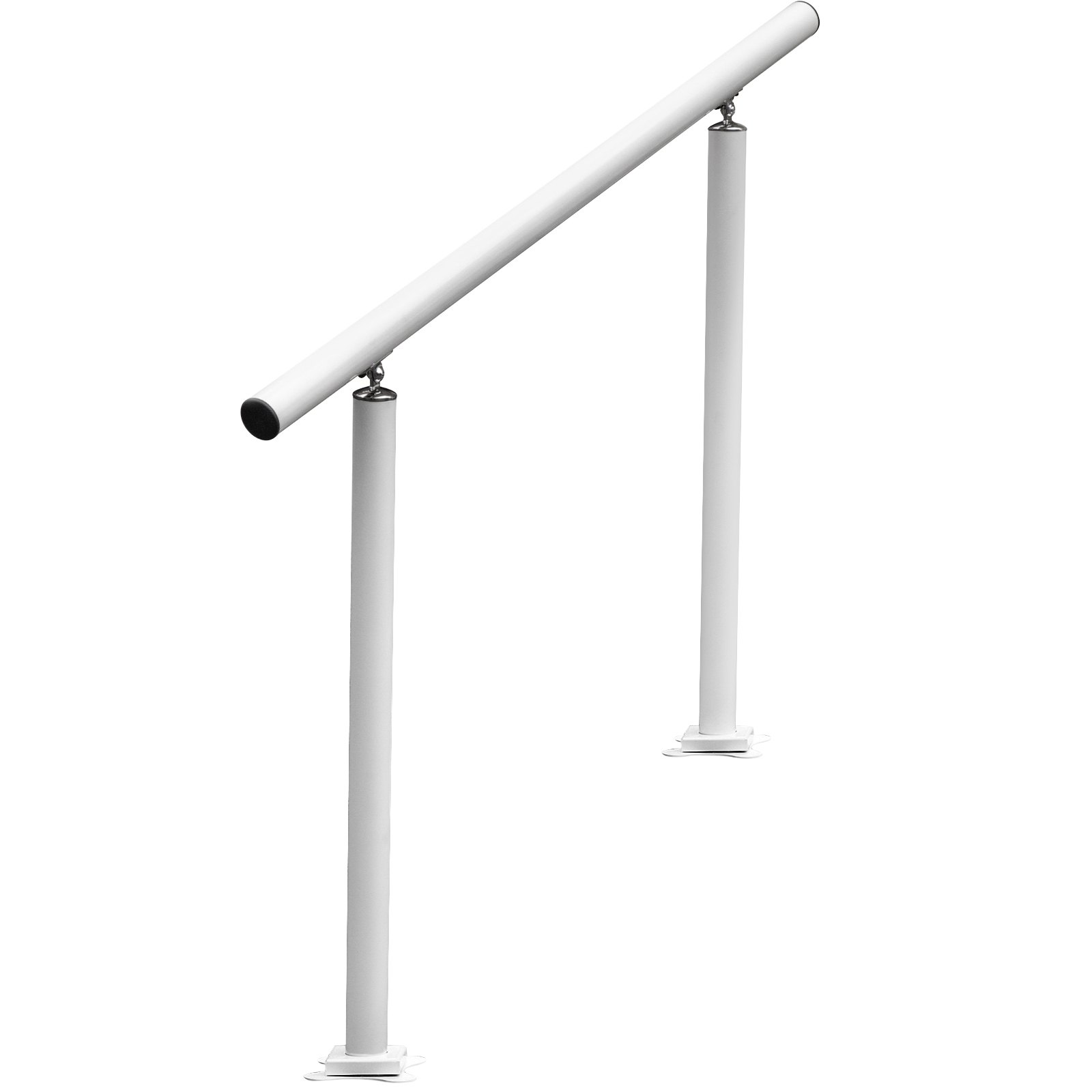 VEVOR Outdoor Stair Railing Kit, 3 FT Handrails 2-3 Steps, Adjustable ...