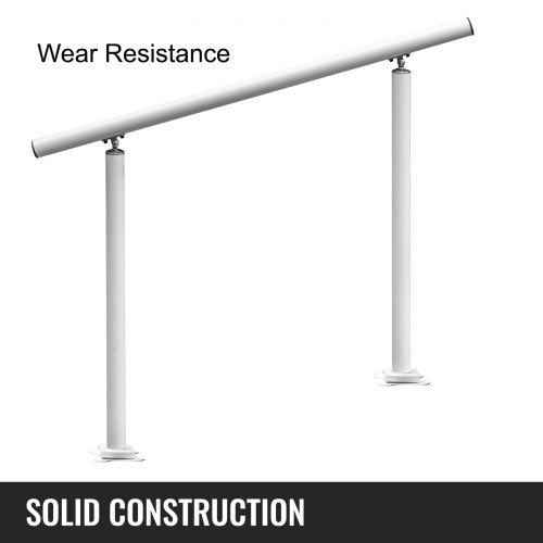 VEVOR VEVOR Handrail Outdoor Stairs Outdoor Handrail 4ft White Step ...
