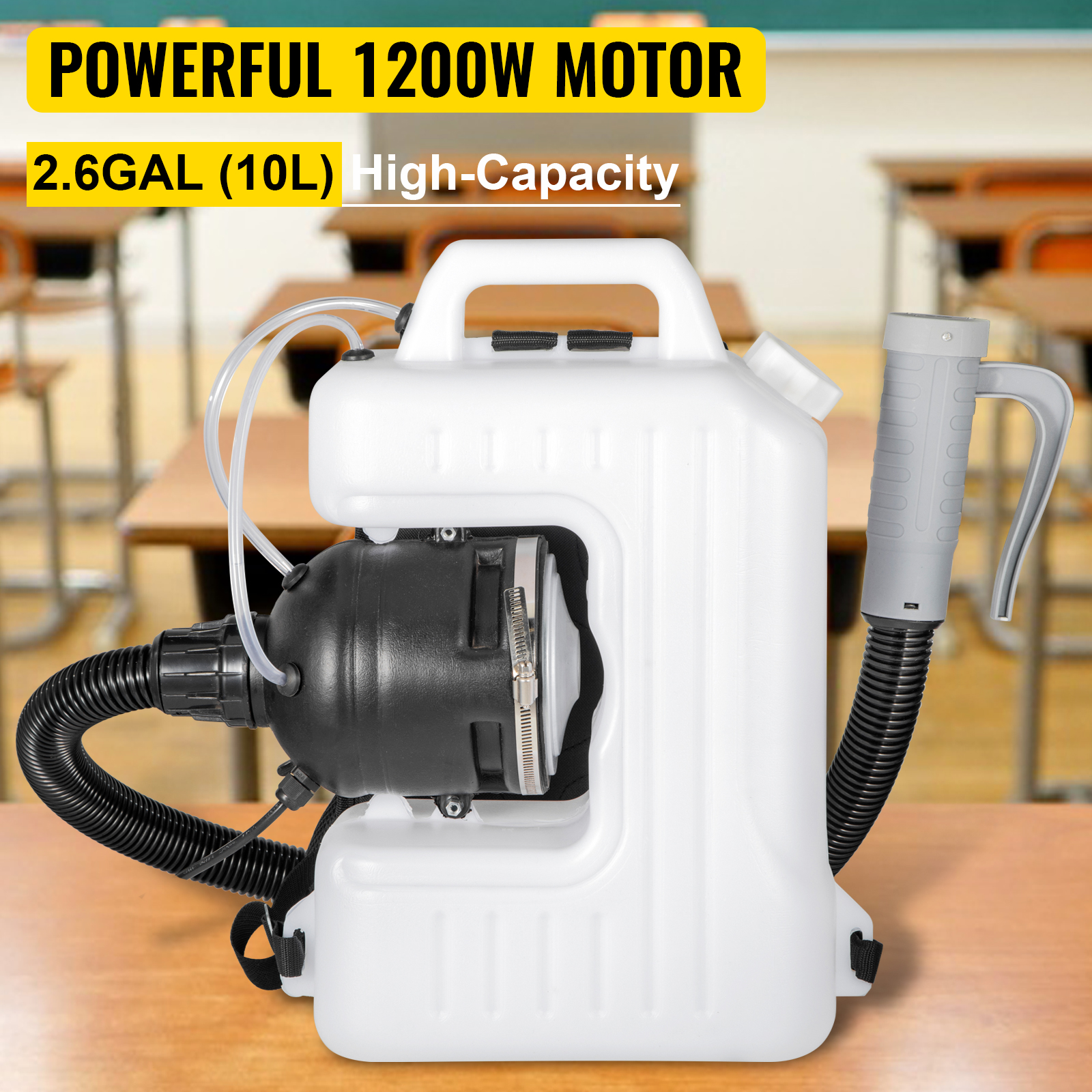 VEVOR Electric Fogger Machine 2.6GAL Backpack Sprayer 1200W Backpack ...