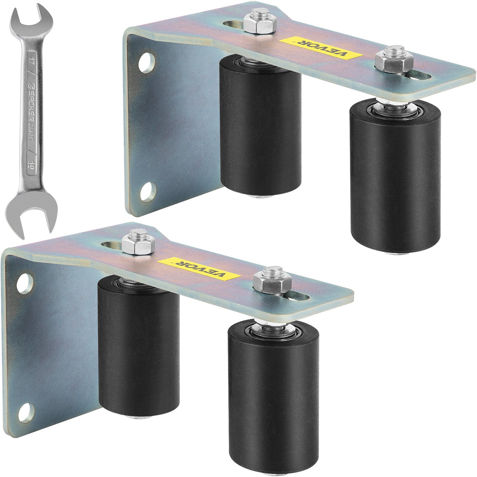VEVOR Gate Roller Guide 3" Sliding Gate Black Nylon Roller Coloring ...