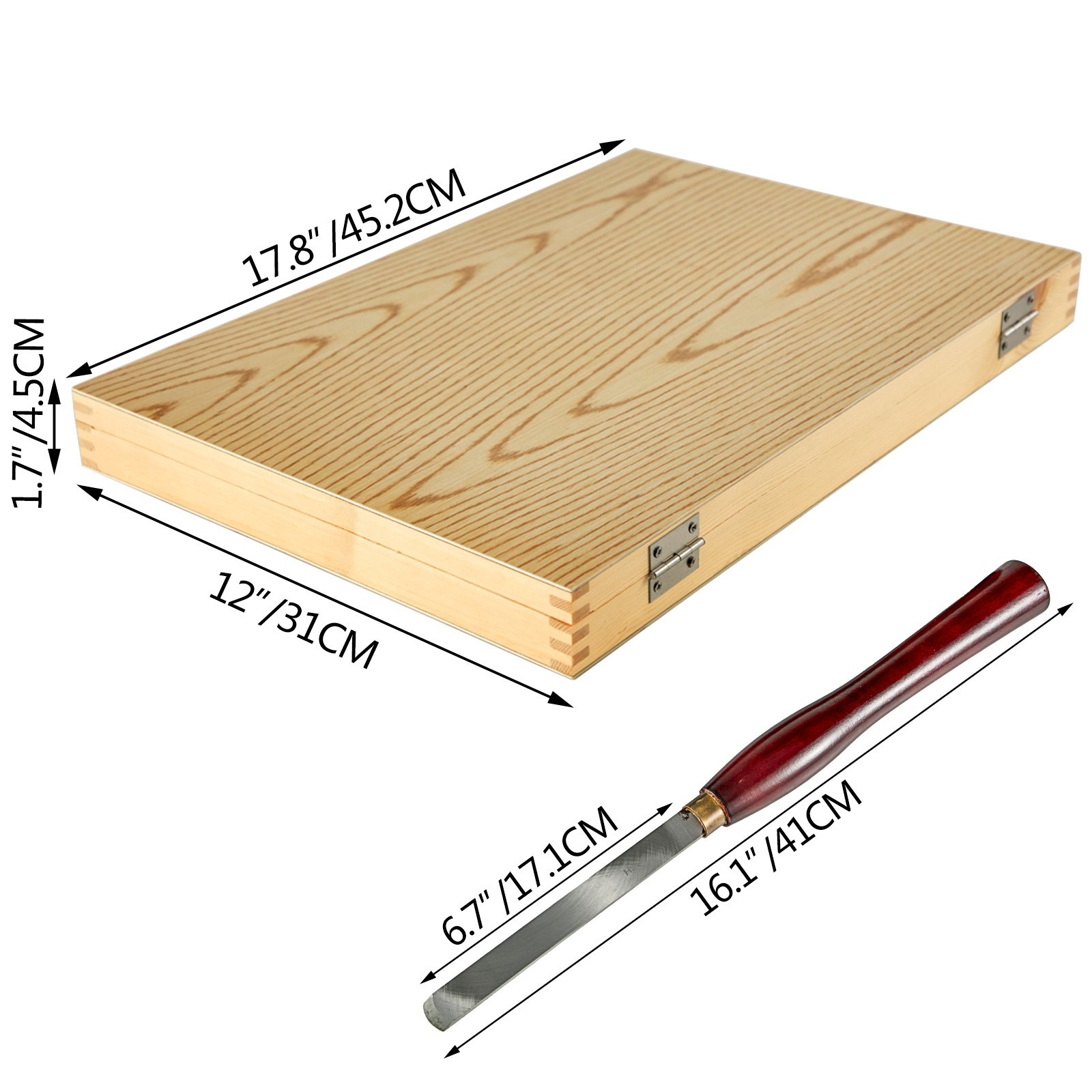 VEVOR Woodworking Lathe Chisel Set 8 Piece Set Lathe Chisel HSS Steel ...