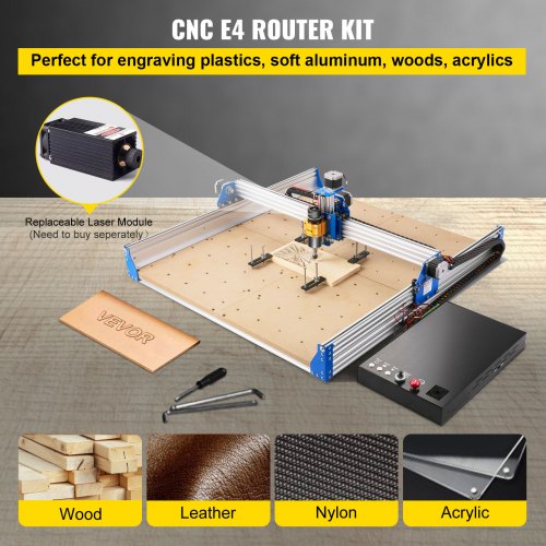 VEVOR CNC Router Kit Evolution 4 Router 32" x 32" Cutting Area 3.4" Z ...