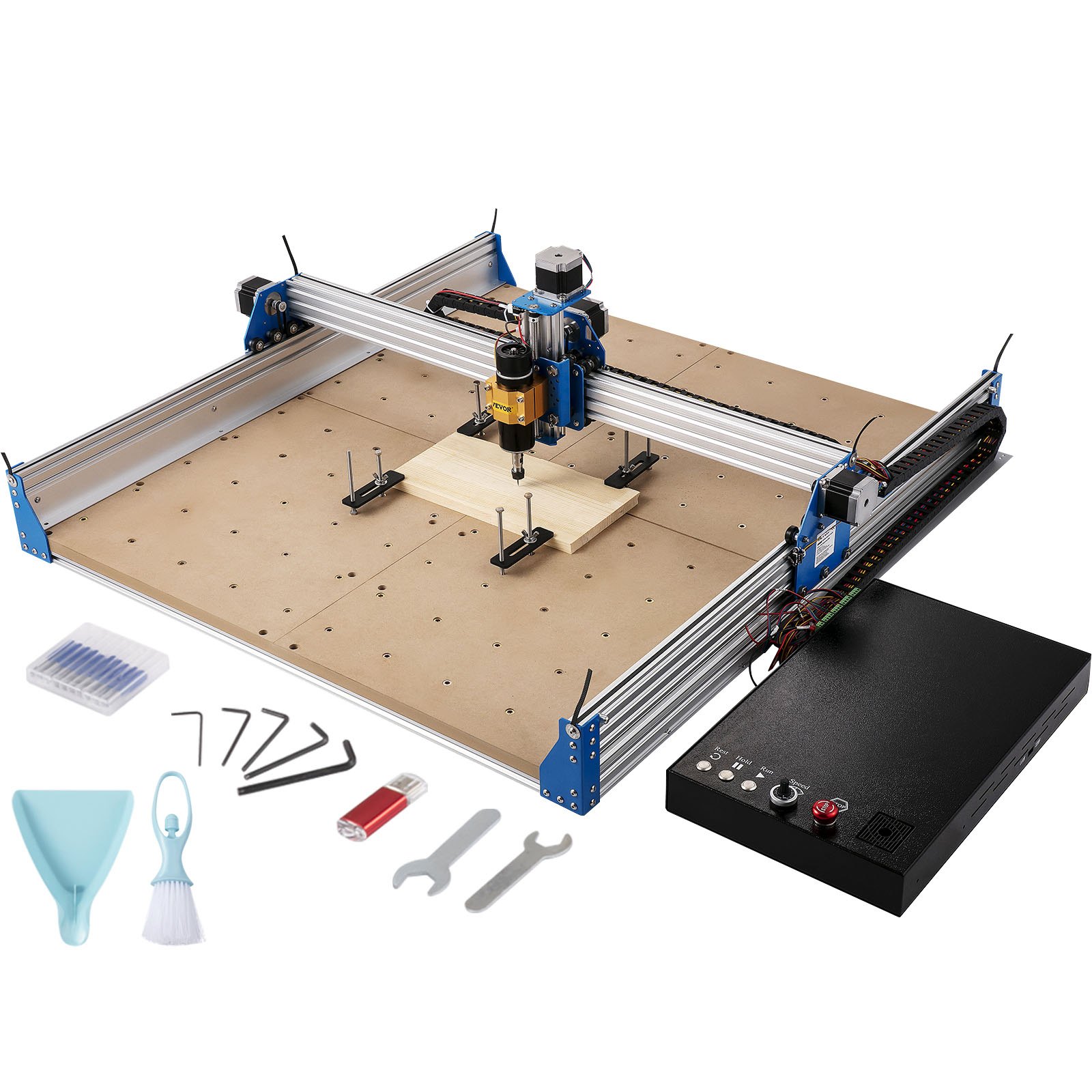 VEVOR CNC Router Kit Evolution 4 Router 32" x 32" Cutting Area 3.4" Z ...