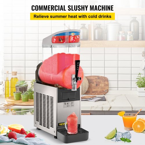 VEVOR Commercial Slush Machine Frozen Drink Slushy Machine 12L Smoothie ...