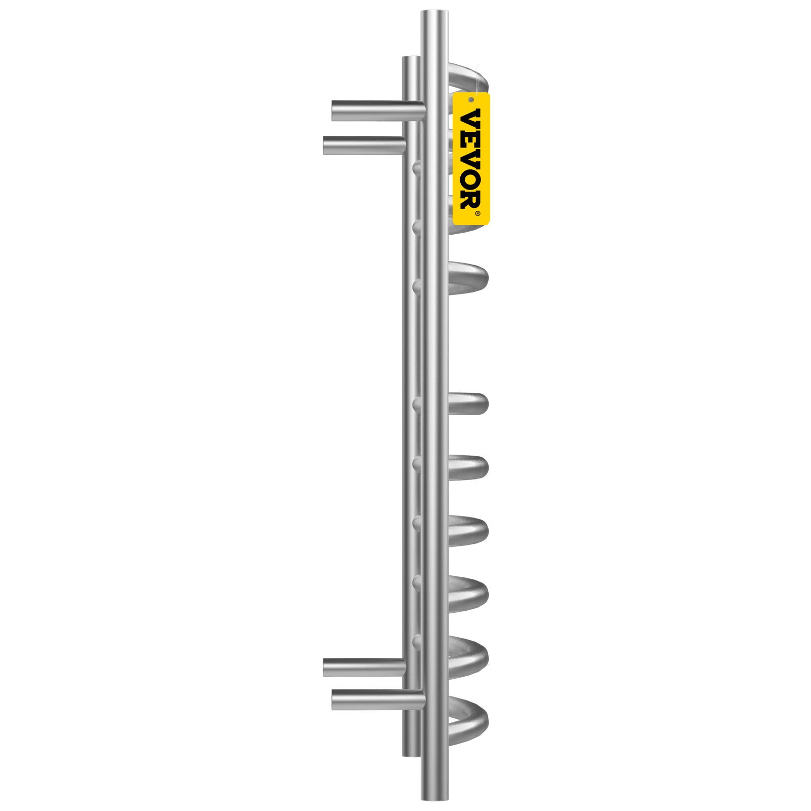 VEVOR Heated Towel Rack, 10-Bar Curved Design, Wall-Mounted Electric ...