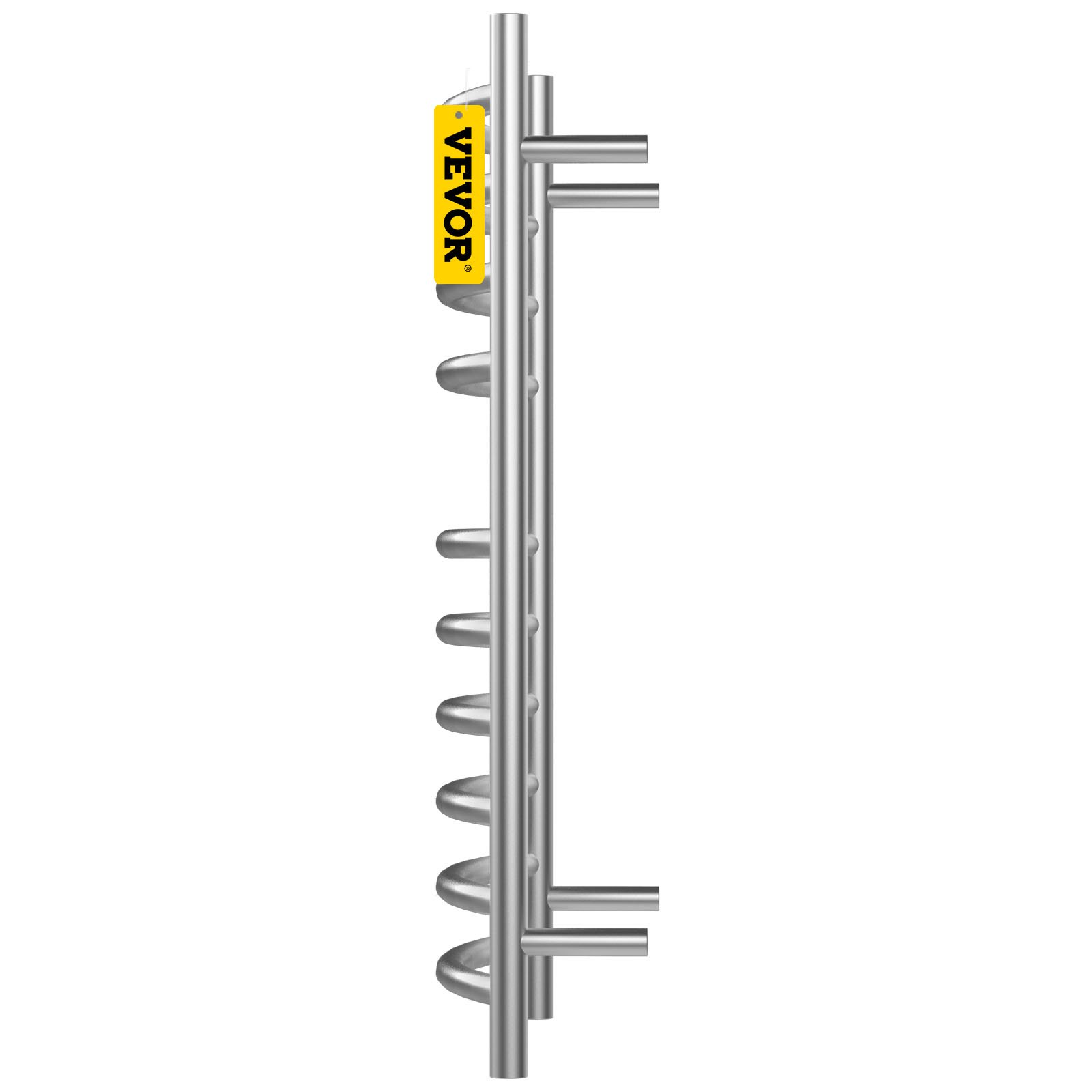 VEVOR Heated Towel Rack, 10-Bar Curved Design, Wall-Mounted Electric ...