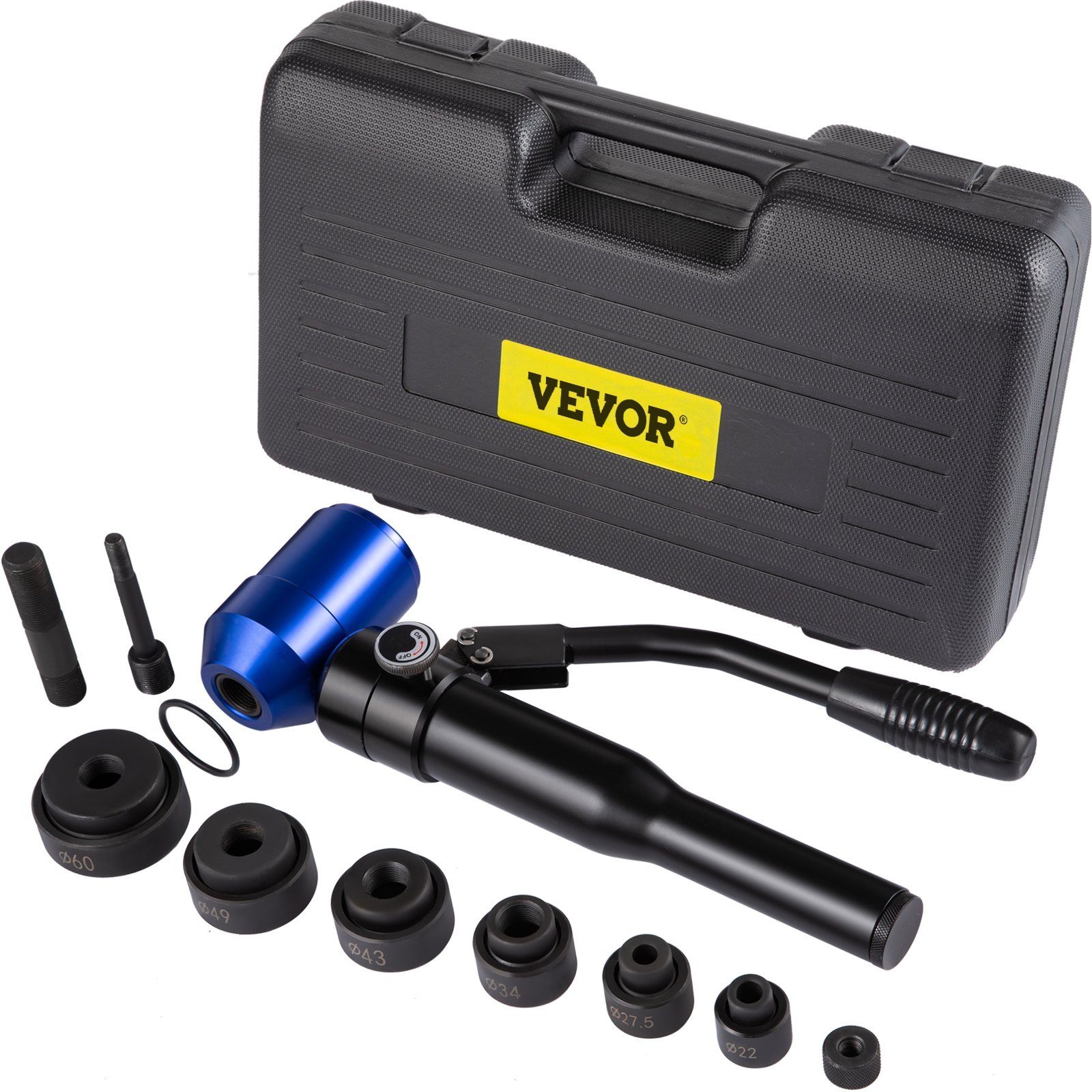 VEVOR Hydraulic Knockout Punch Set, 98KN(10 T) Knockout Hole Punch ...