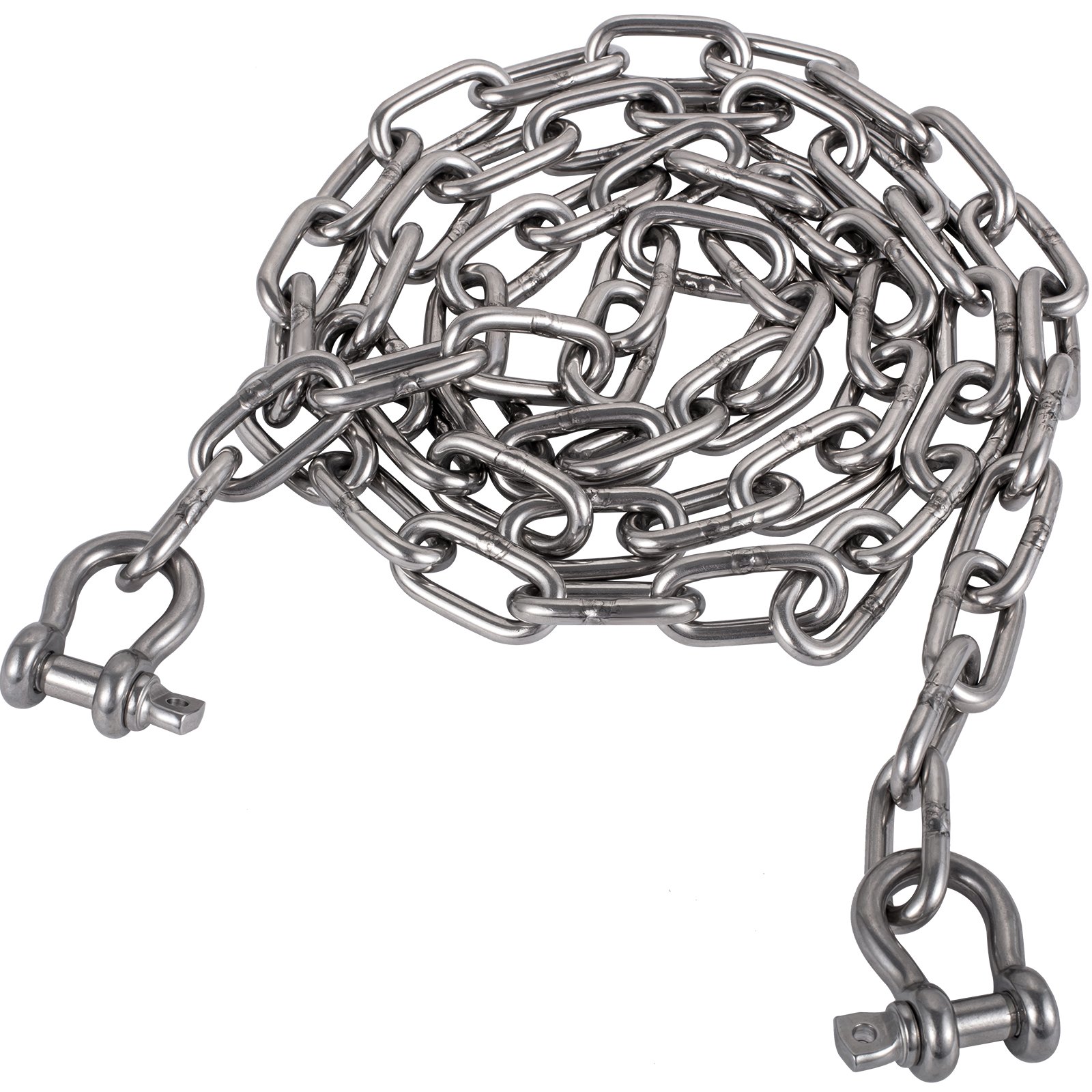 VEVOR Anchor Chain, 10 ft x 5/16 in 316 Stainless Steel Chain, 3/8 ...