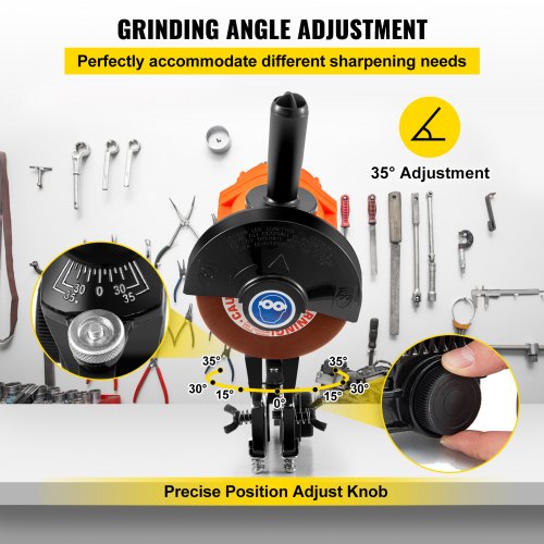 VEVOR Chain Grinder, 110V 85W Chainsaw Grinder, Multi-Angle Adjustable ...