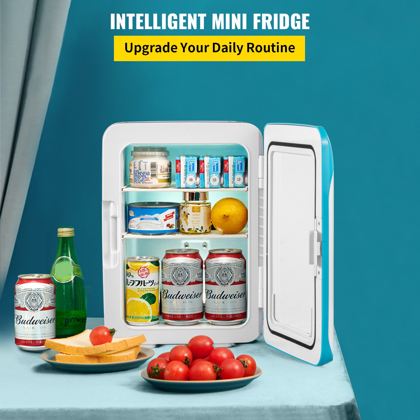 Vevor Mini Fridge Portable Cooler Warmer 10l Skincare Fridge Ac/dc For ...
