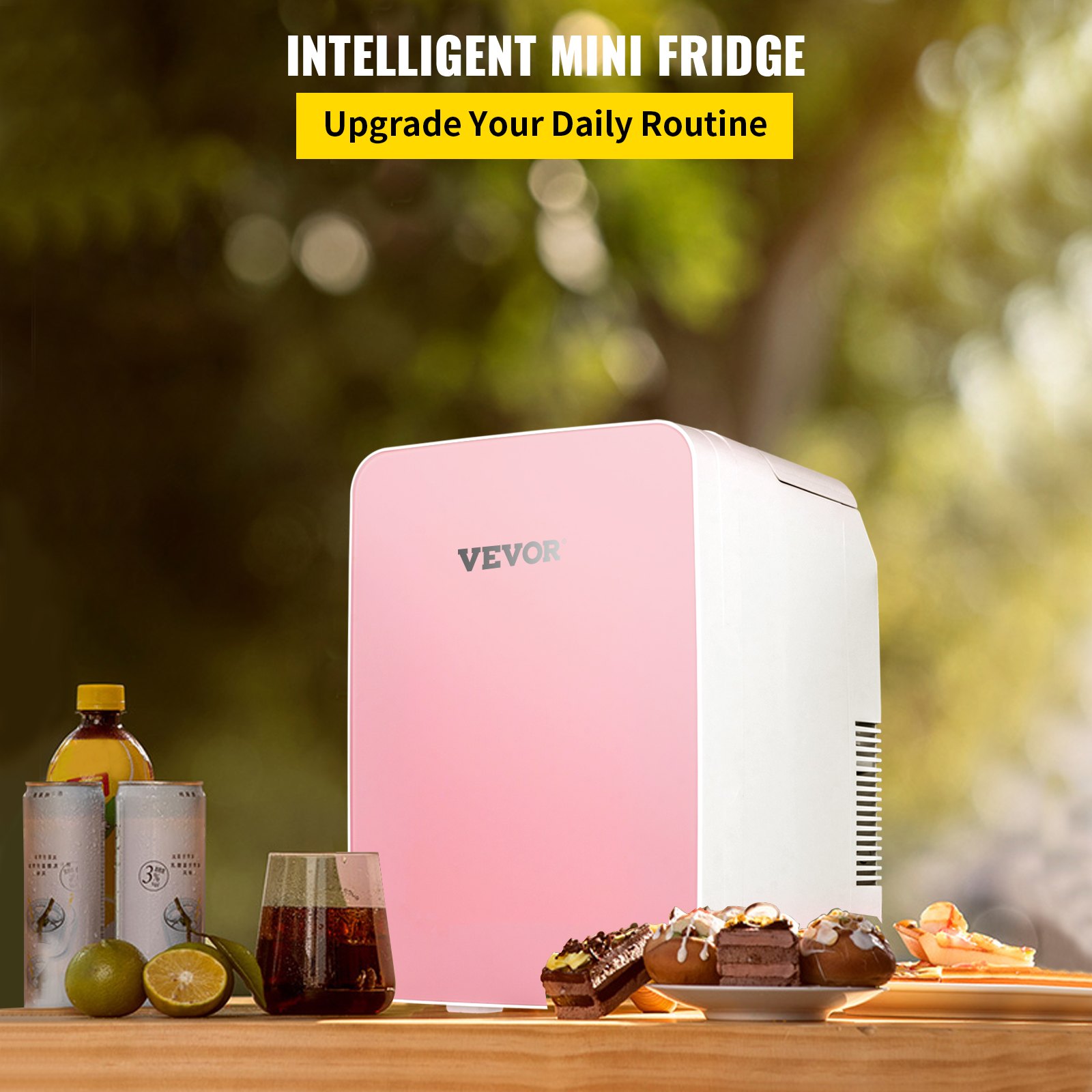 VEVOR Mini Fridge Portable Cooler Warmer 10L Skincare Fridge AC/DC for ...