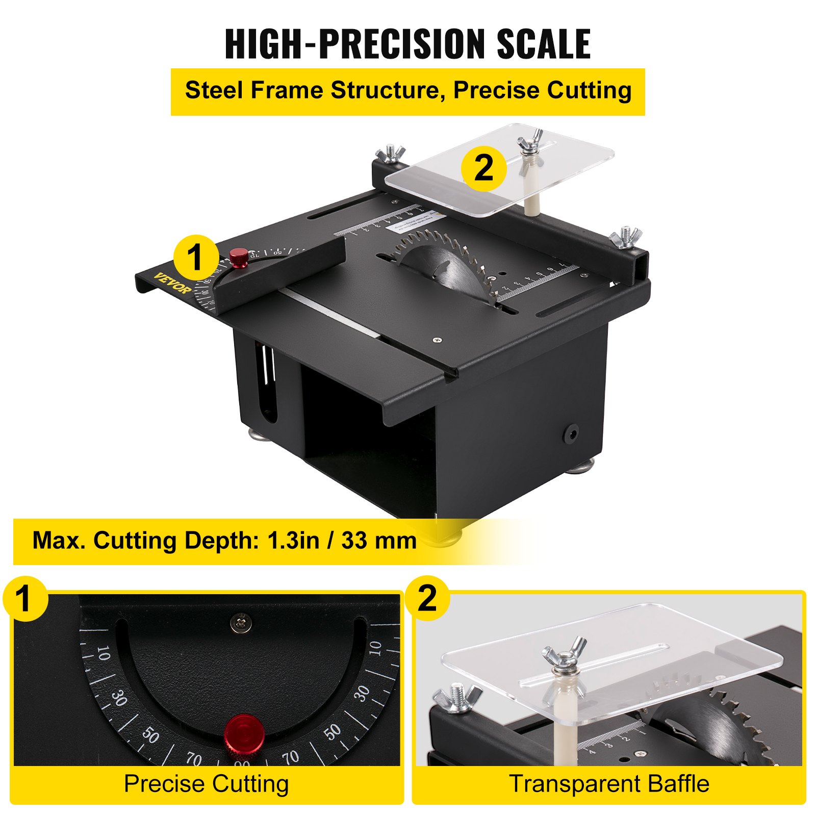 VEVOR VEVOR Mini Table Saw Multifunctional Woodworking 10000RPM Saw ...