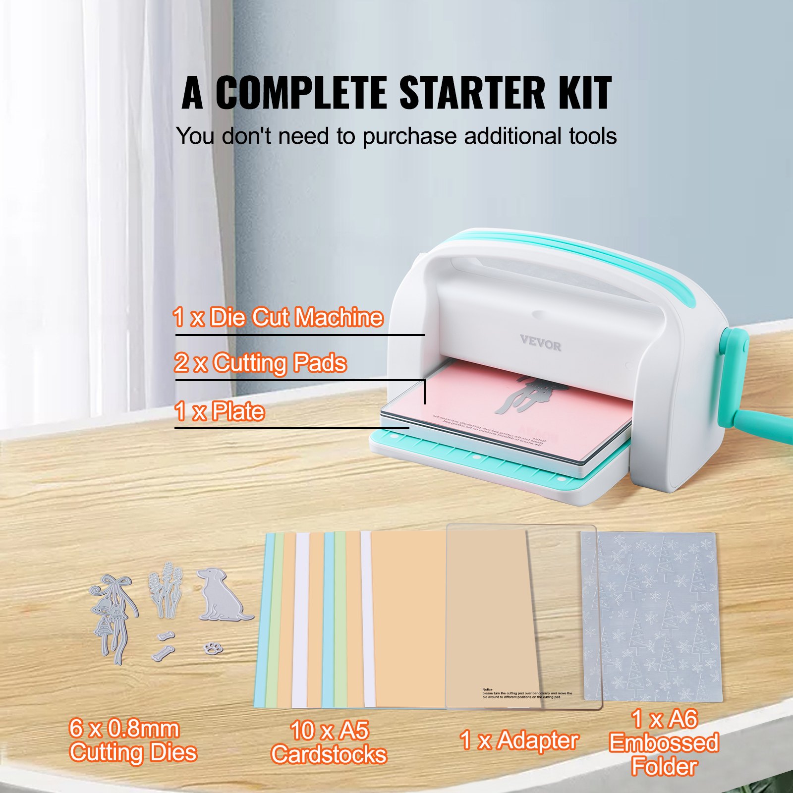 VEVOR VEVOR Manual Die Cutting Embossing Machine 9" Opening For Art ...