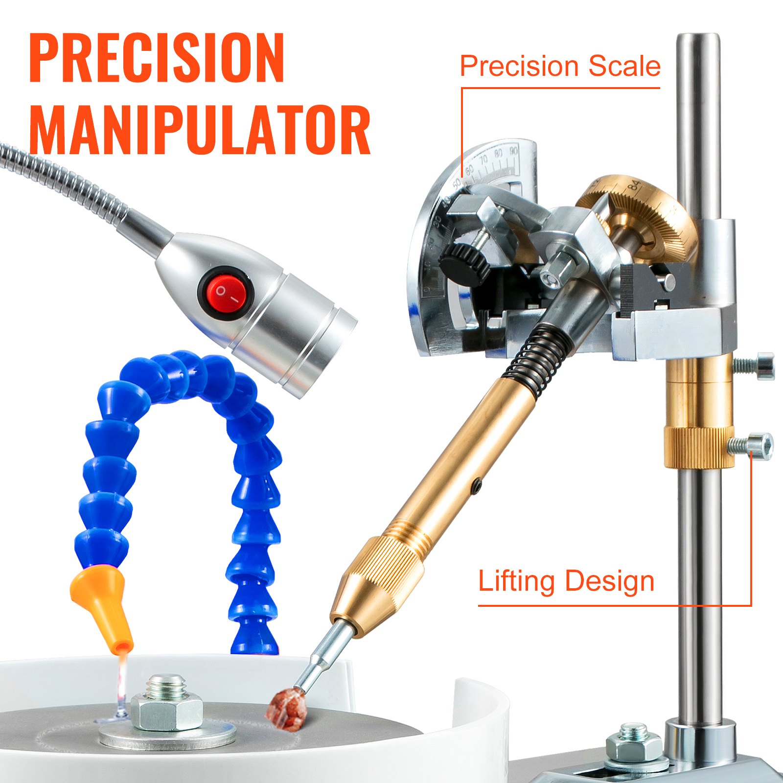 VEVOR Gem Faceting Machine 180W Jade Grinding Polishing Machine 3000RPM ...