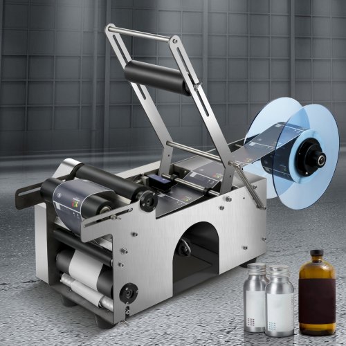 VEVOR VEVOR MT-50 Semi-automatic Round Bottle Labeling Machine ...