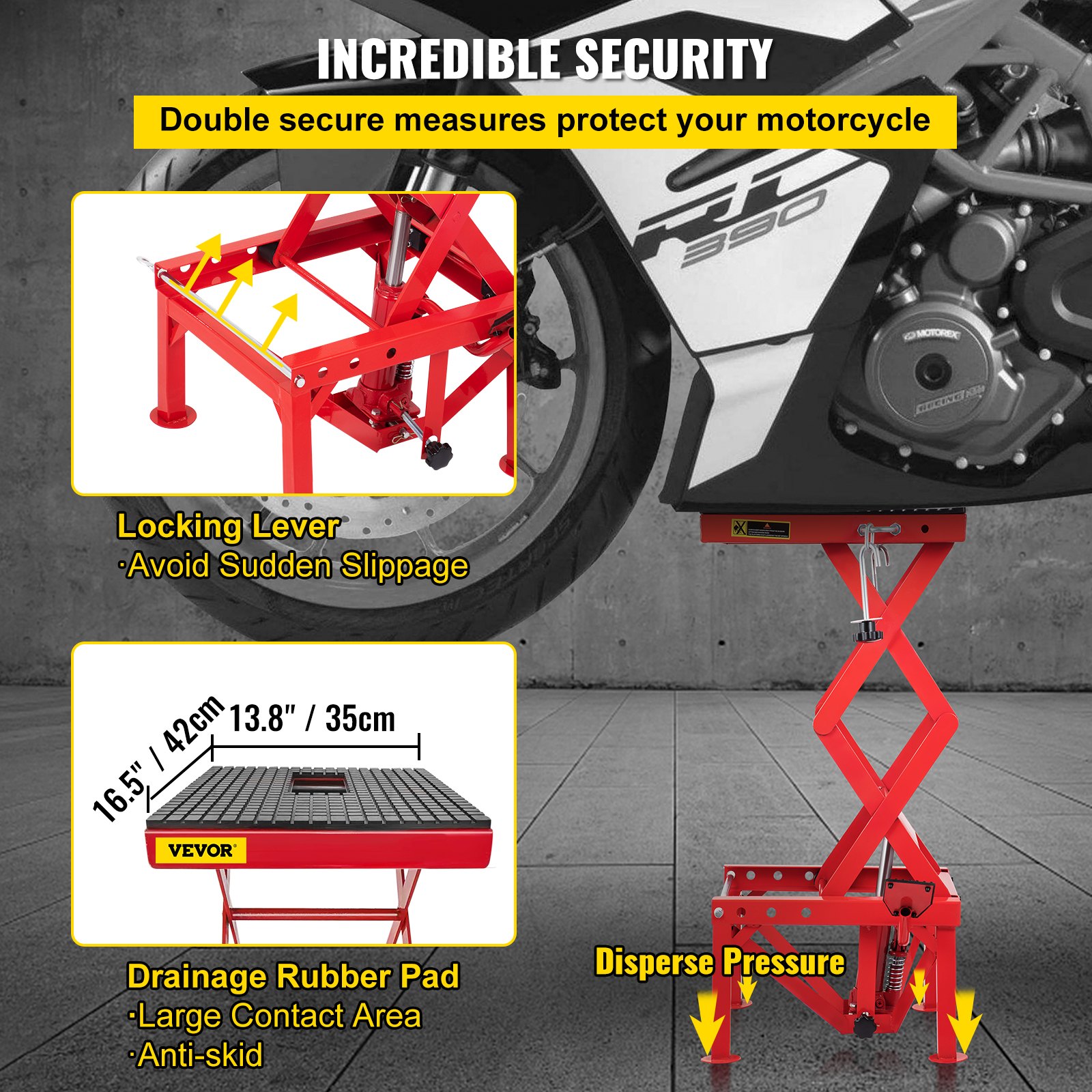 Motorcycle Jack, Scissor Jack 300lbs, Hydraulic Lift Table With ...