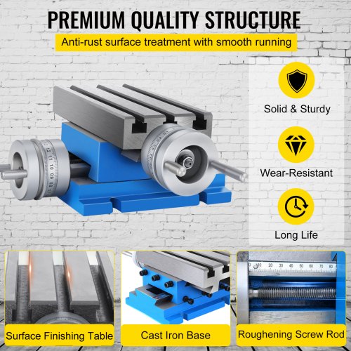 VEVOR Milling Machine Work Table Slide Milling Working Cross Table ...