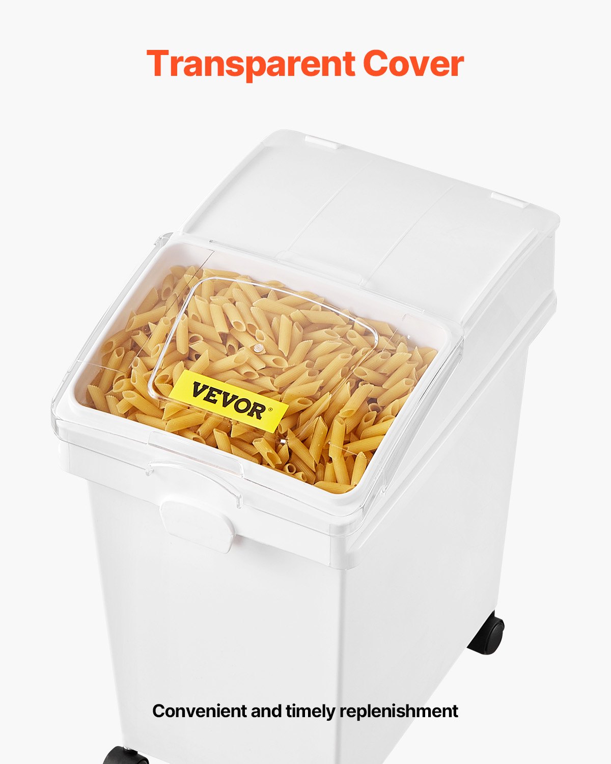 VEVOR Ingredient Bin, 6.6 Gallons Capacity Ingredient Storage Bin, 3 ...