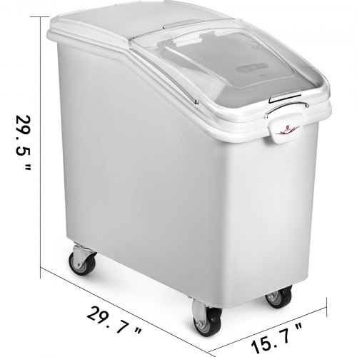 VEVOR Ingredient Bin 27 Gallon with Scoop, 500 Cup Capacity Mobile ...
