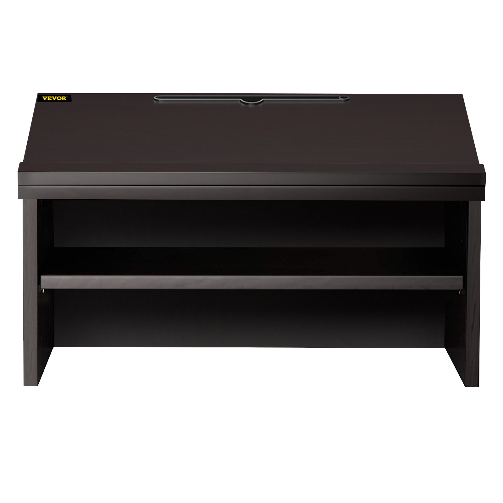 VEVOR Table Top Lectern, 23.6" x 19.3", Tabletop Podiums w/ Open ...