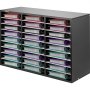 VEVOR 27 Compartments Wood Literature Organizer, Adjustable Shelves ...