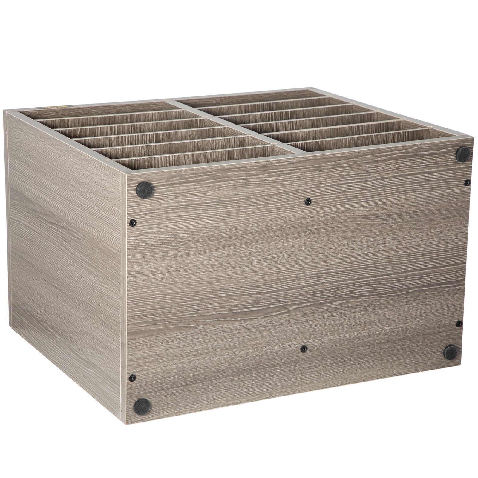 VEVOR 12 Compartments Wood Literature Organizer, Adjustable Shelves ...