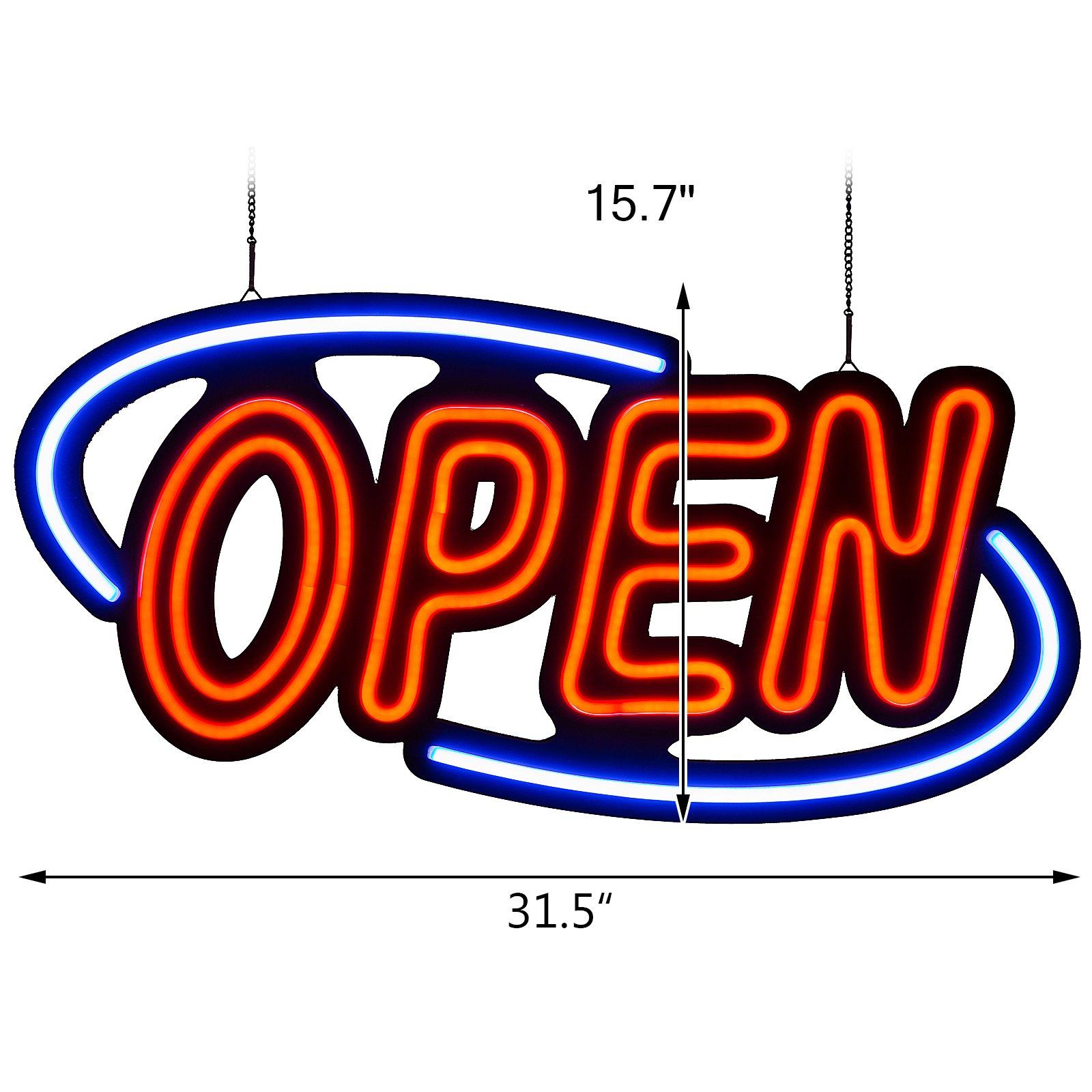 VEVOR Sign Open 31.5x15.7 inch Neon Open Sign 30W Led Open Sign ...