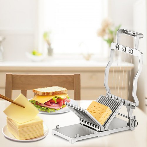 VEVOR Cheese Cutter With Wire 1 cm & 2 cm Cheeser Butter Cutting Blade ...