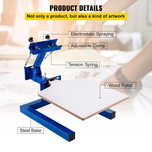 Single 1 Color 1 Station T-shirt Silk Screen Printing Machine ...