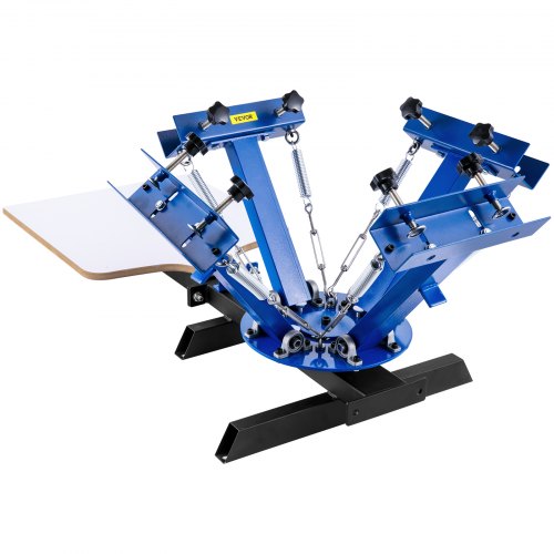 VEVOR Screen Printing Machine, 4 Color 1 Station Screen Printing Press ...