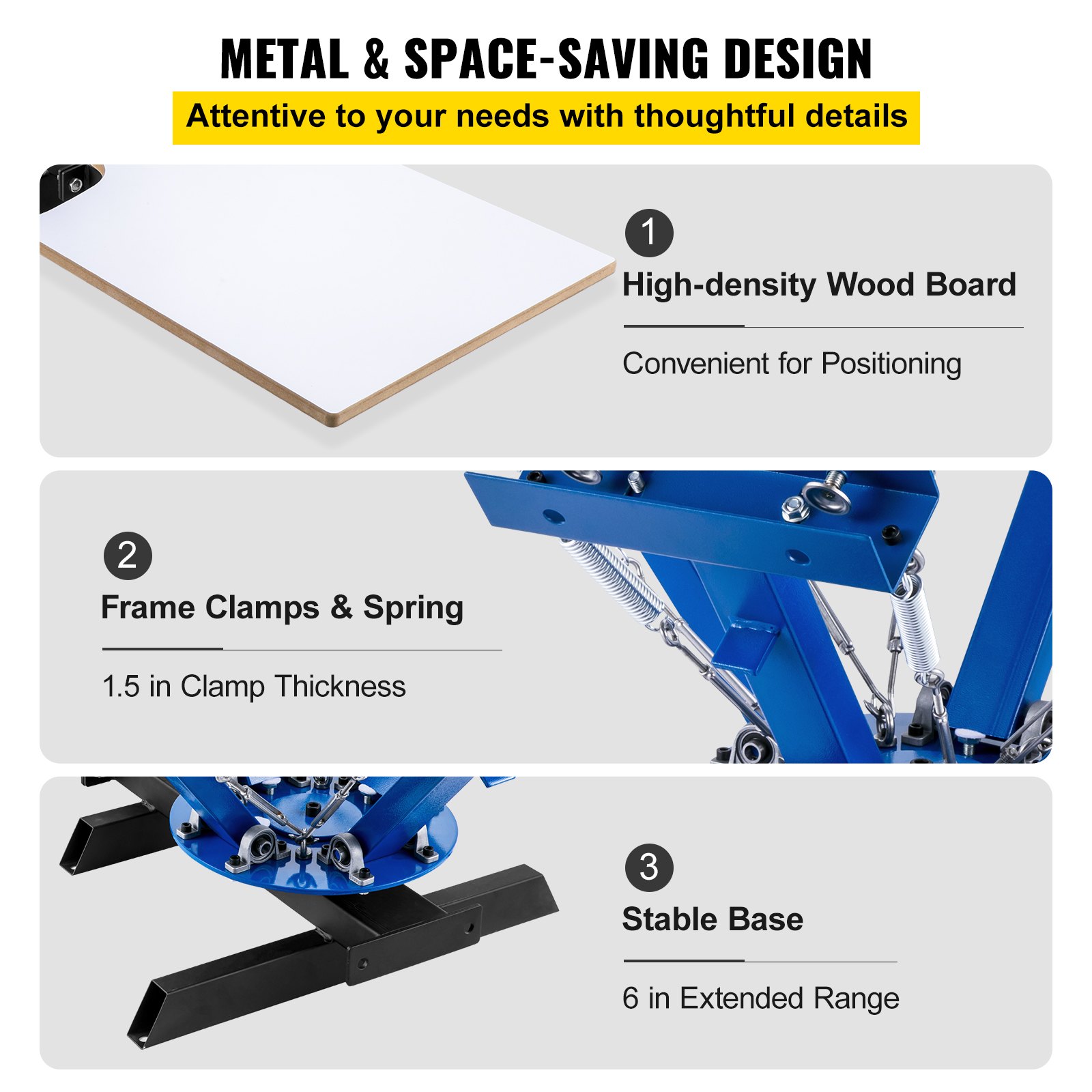 VEVOR Screen Printing Machine, 4 Color 1 Station Screen Printing Press ...
