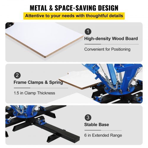 VEVOR VEVOR Screen Printer 4 Color 4 Station Silk Screen Printing Kit ...