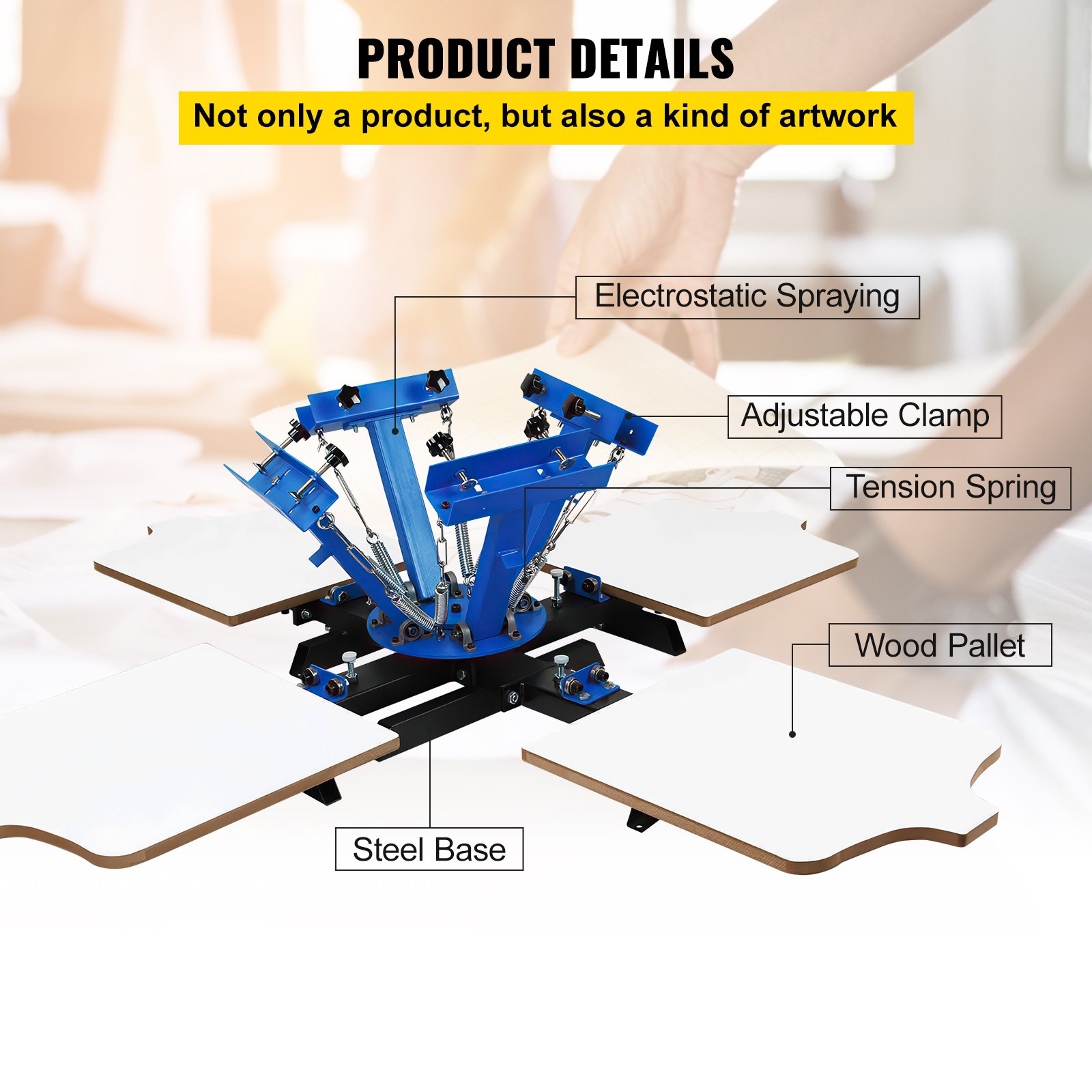 VEVOR Vevor 4color4 Station Silk Screen Printing Machine T-shirt ...