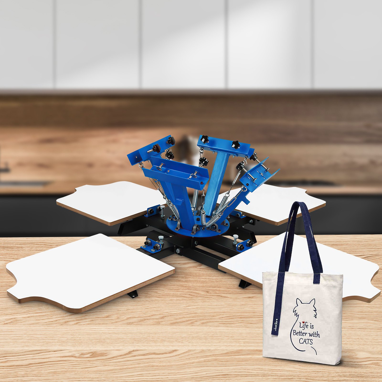 VEVOR Vevor 4color4 Station Silk Screen Printing Machine T-shirt ...