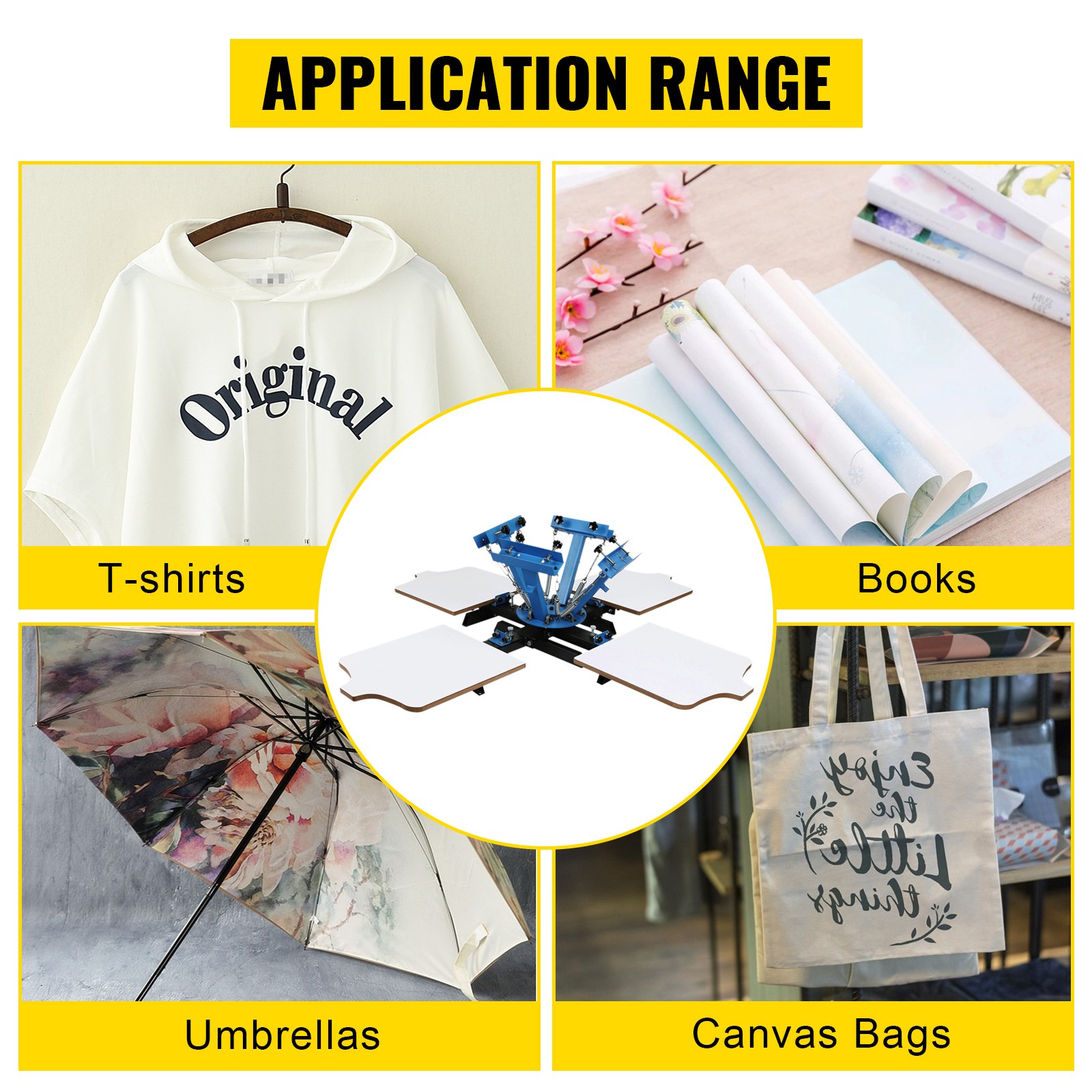 VEVOR Vevor 4color4 Station Silk Screen Printing Machine T-shirt ...